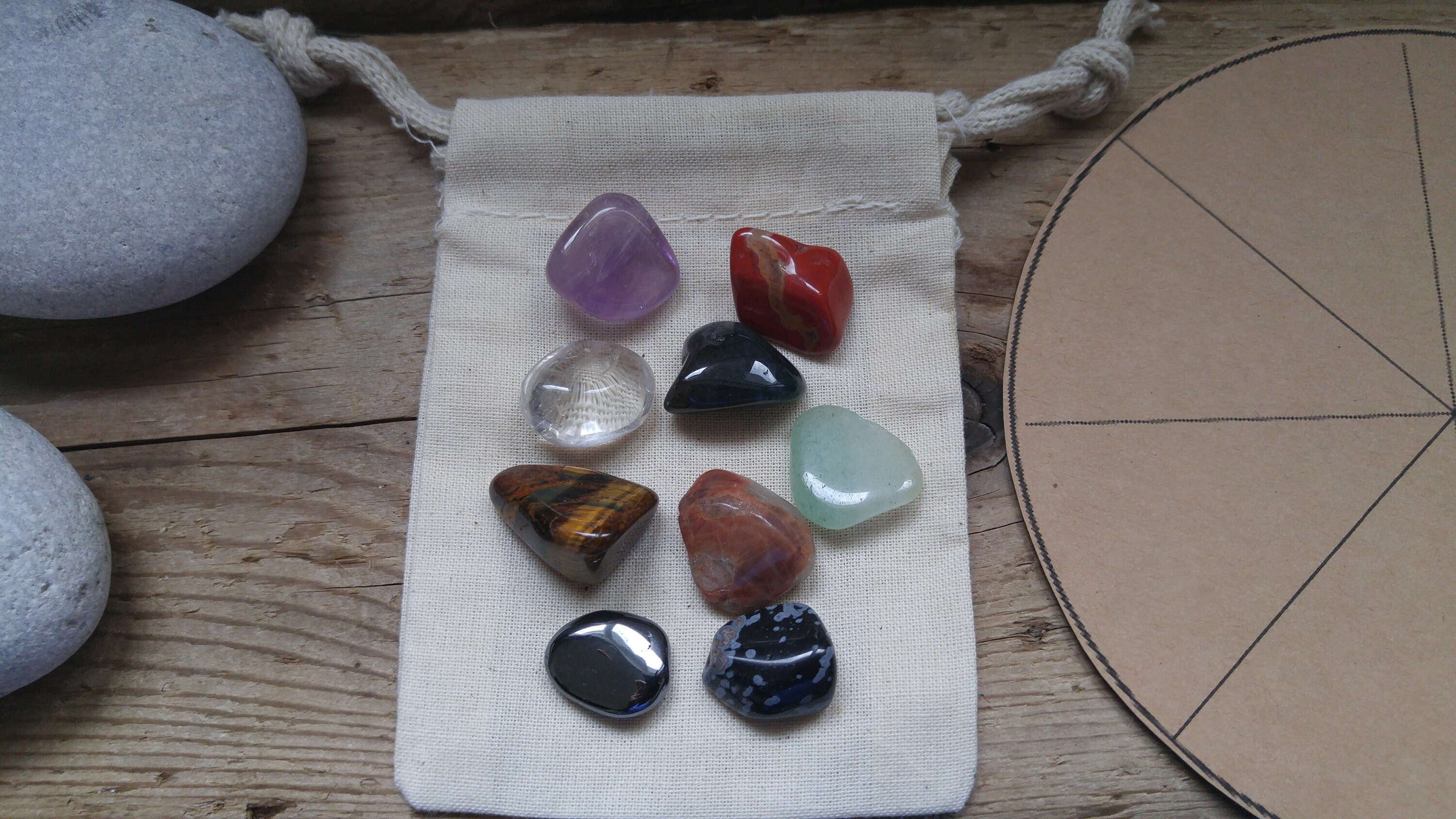 Crystal Divination Kit. 9 piece Stone Set. Gemstone | Etsy