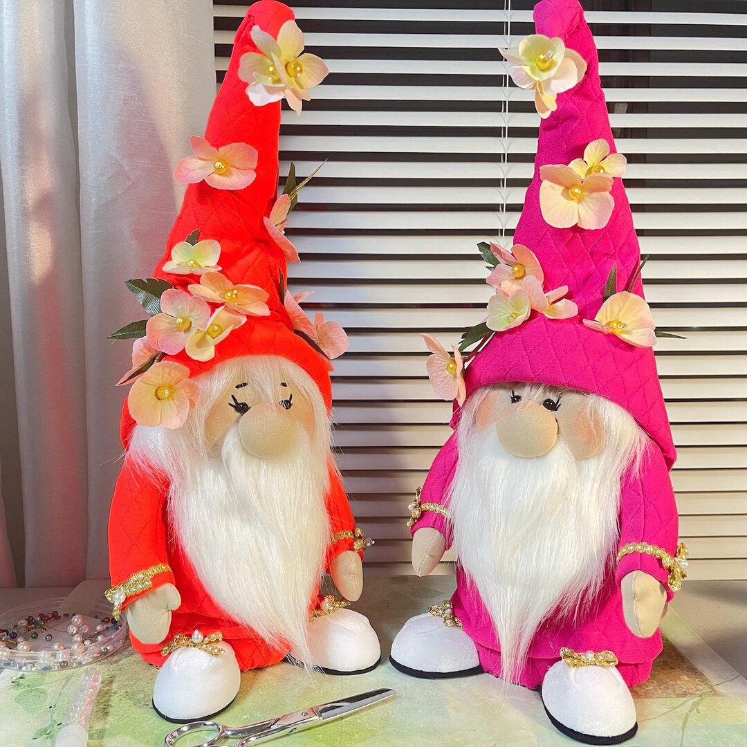 Pink Easter Gnome Valentine's Day Gnome Lovely Dwarfs Scandinavian ...