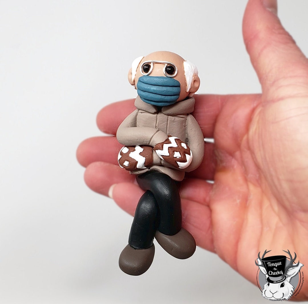 Bernie Sits Figurine / Old Man Sitting / Collectible Senator Bernie ...