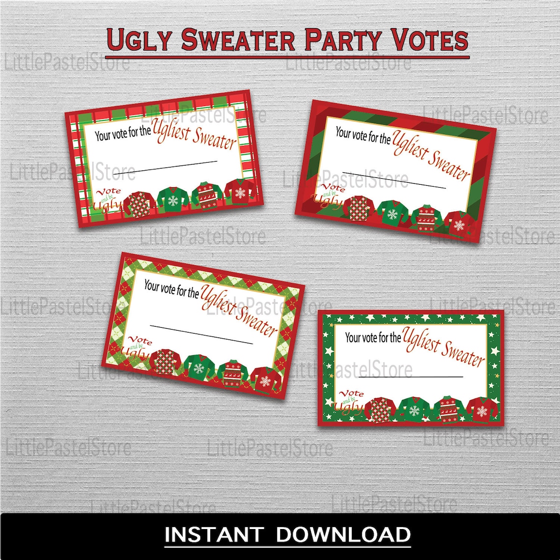 Ugly Sweater Party Package, Ugly Sweater Decorations, Ugly Sweater ...