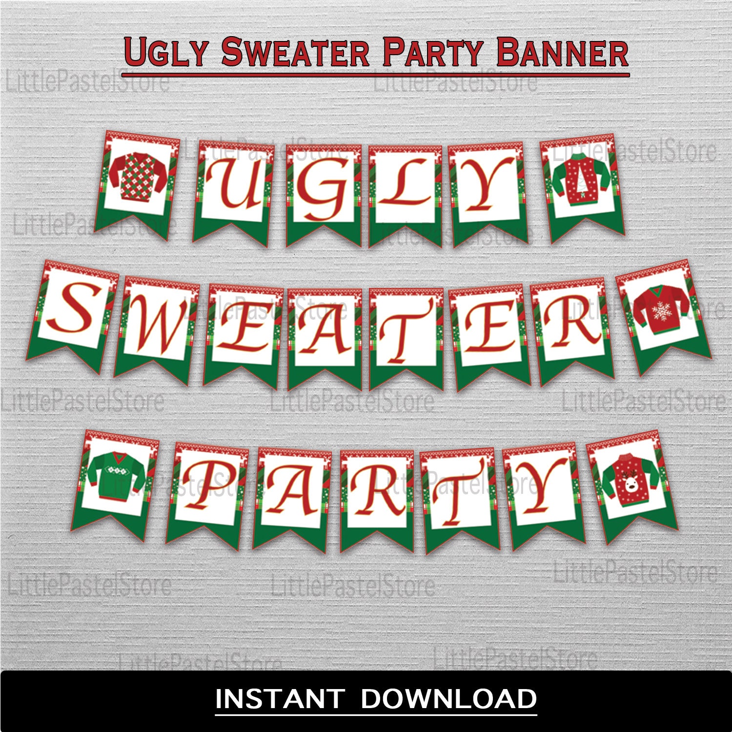 Ugly Sweater Party Package, Ugly Sweater Decorations, Ugly Sweater ...