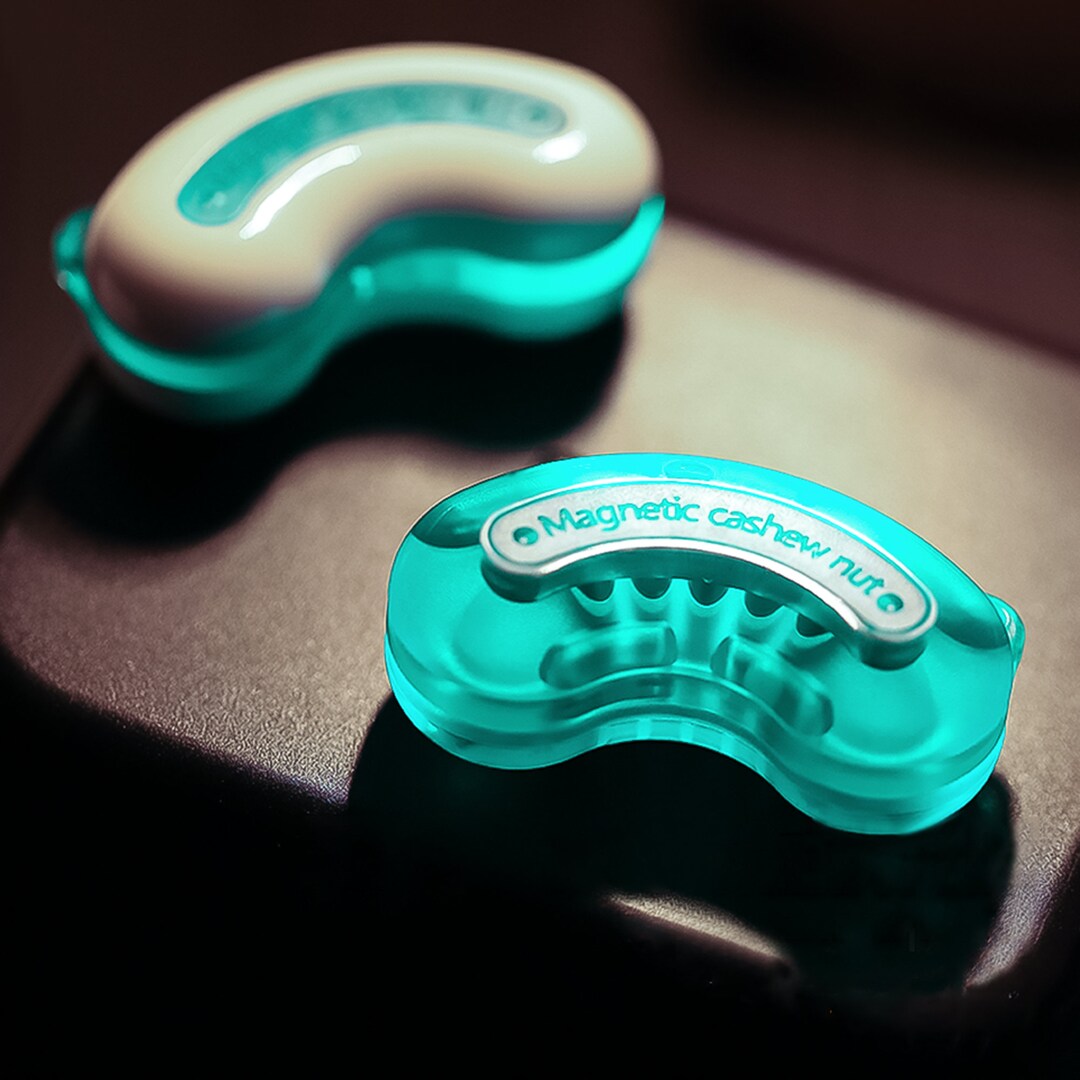 Ice Blue Luminous Limited Edition Magnetic Cashew Fidget Slider EDC ...