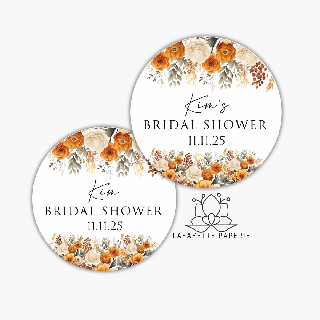 Bridal Shower Label, Thank You Label, Thank You Stickers, Personalize ...