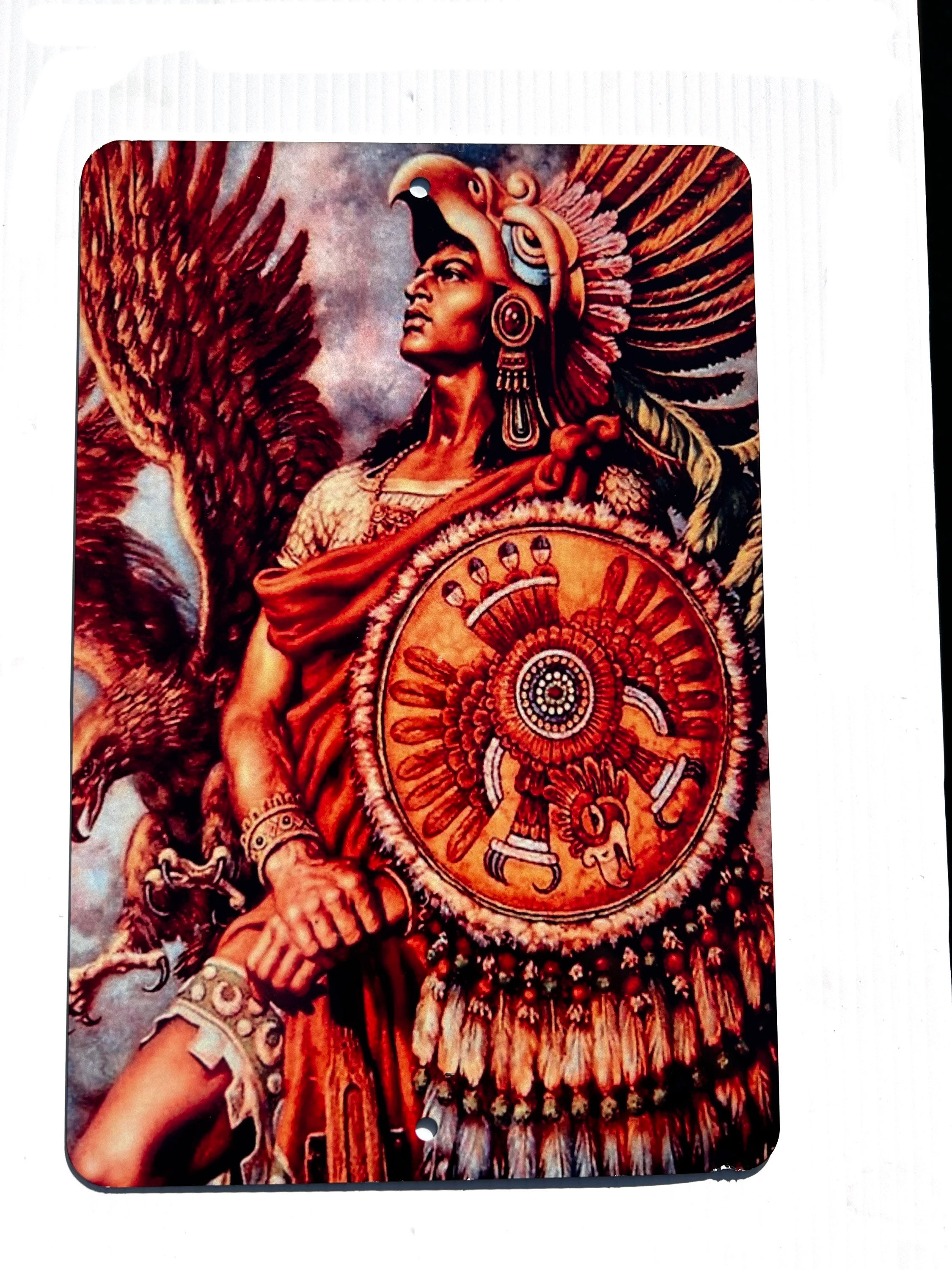 Famous Aztec Warrior Sublimation Metal Sign Print - Etsy