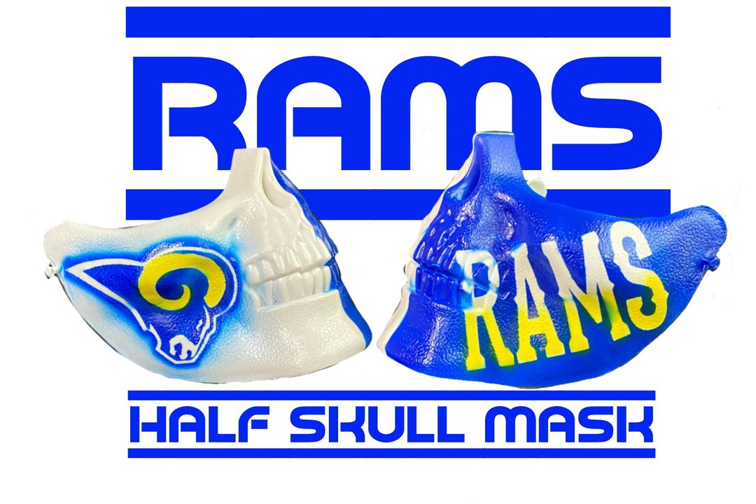 Custom Airbrush Rams Half Skull Mask - Etsy