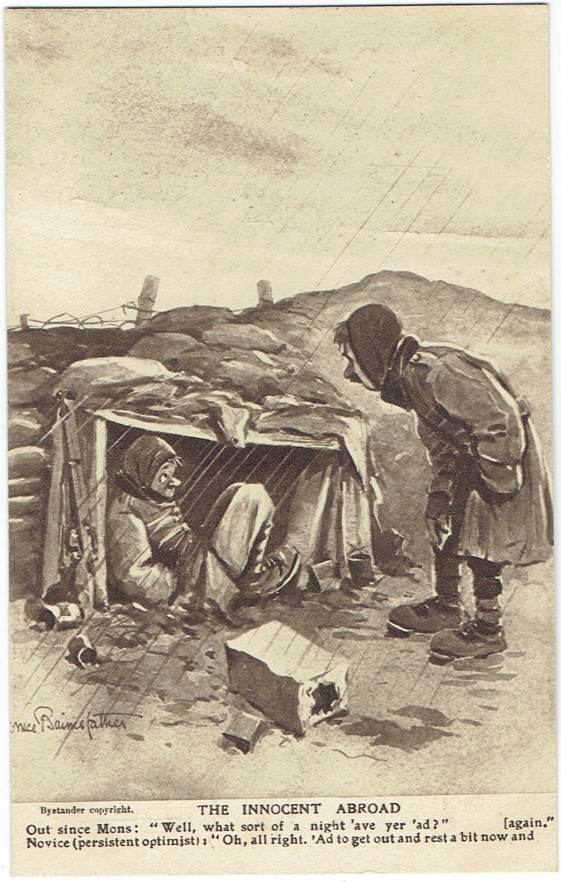WWI Bruce Bairnsfather Military Comic Postcard 'the Innocent Abroad' - Etsy