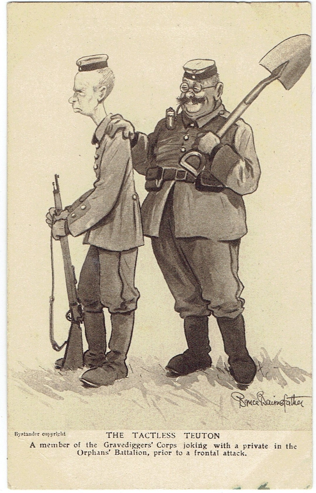WWI Bruce Bairnsfather Military Comic Postcard 'the - Etsy