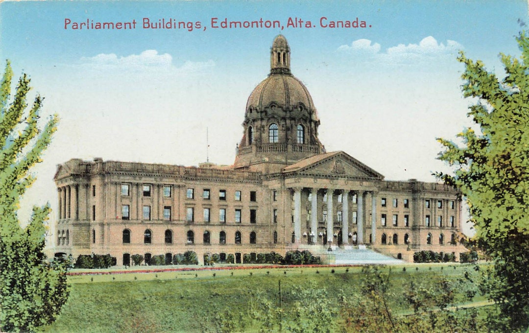 Edmonton Alberta Postcard View of Parliament Buildings Canada - Etsy Canada