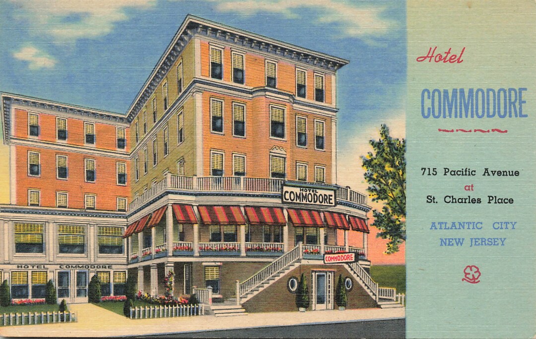 Vintage Atlantic City New Jersey Advertising Linen Postcard Hotel ...
