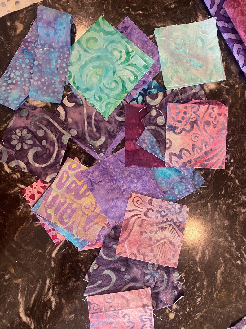 Batik Scrap Bundle- 11 Oz of Various Jeweled Colored Batiks - Etsy