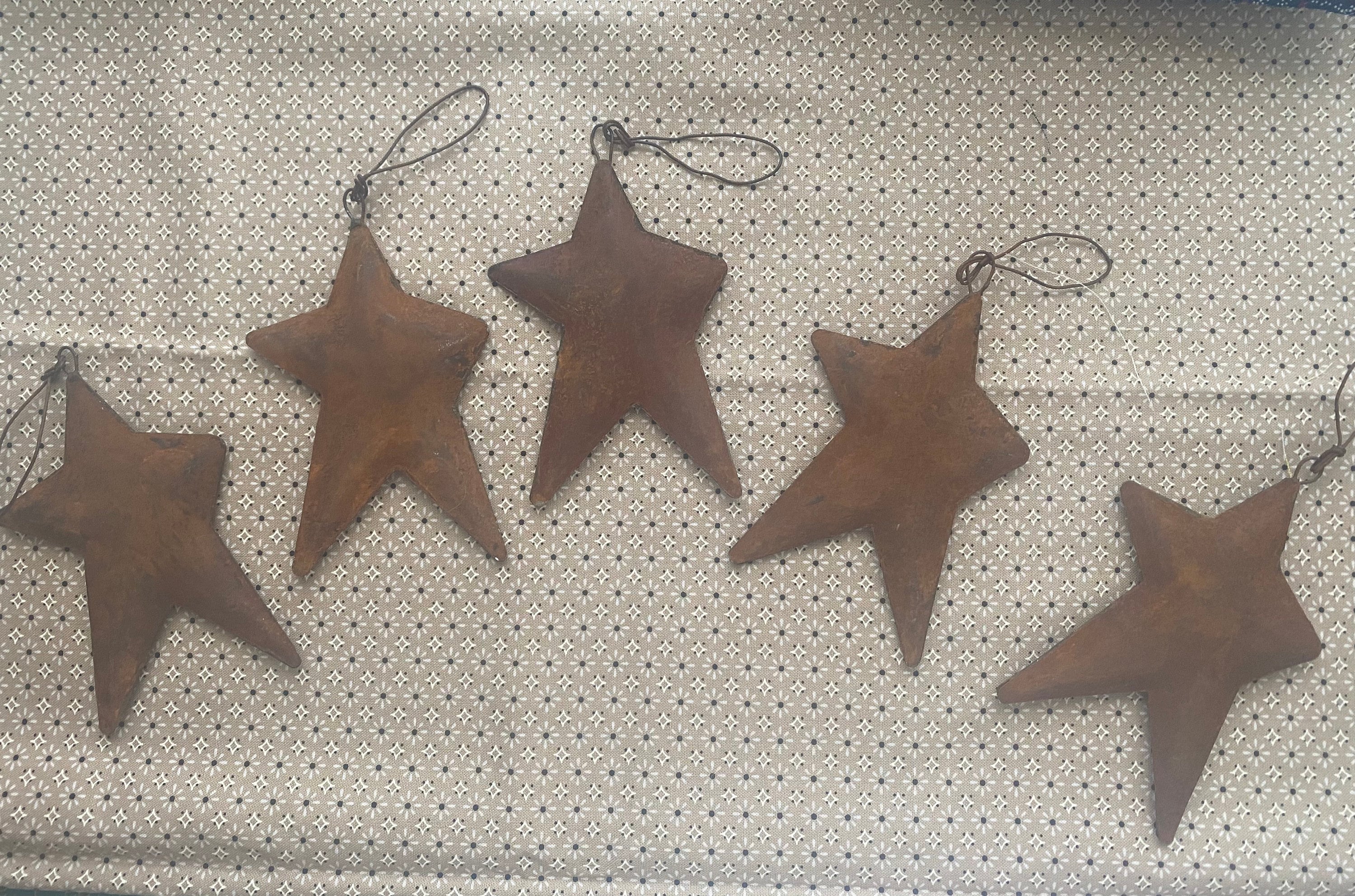 5 Rusty Primitive Metal Stars - Etsy