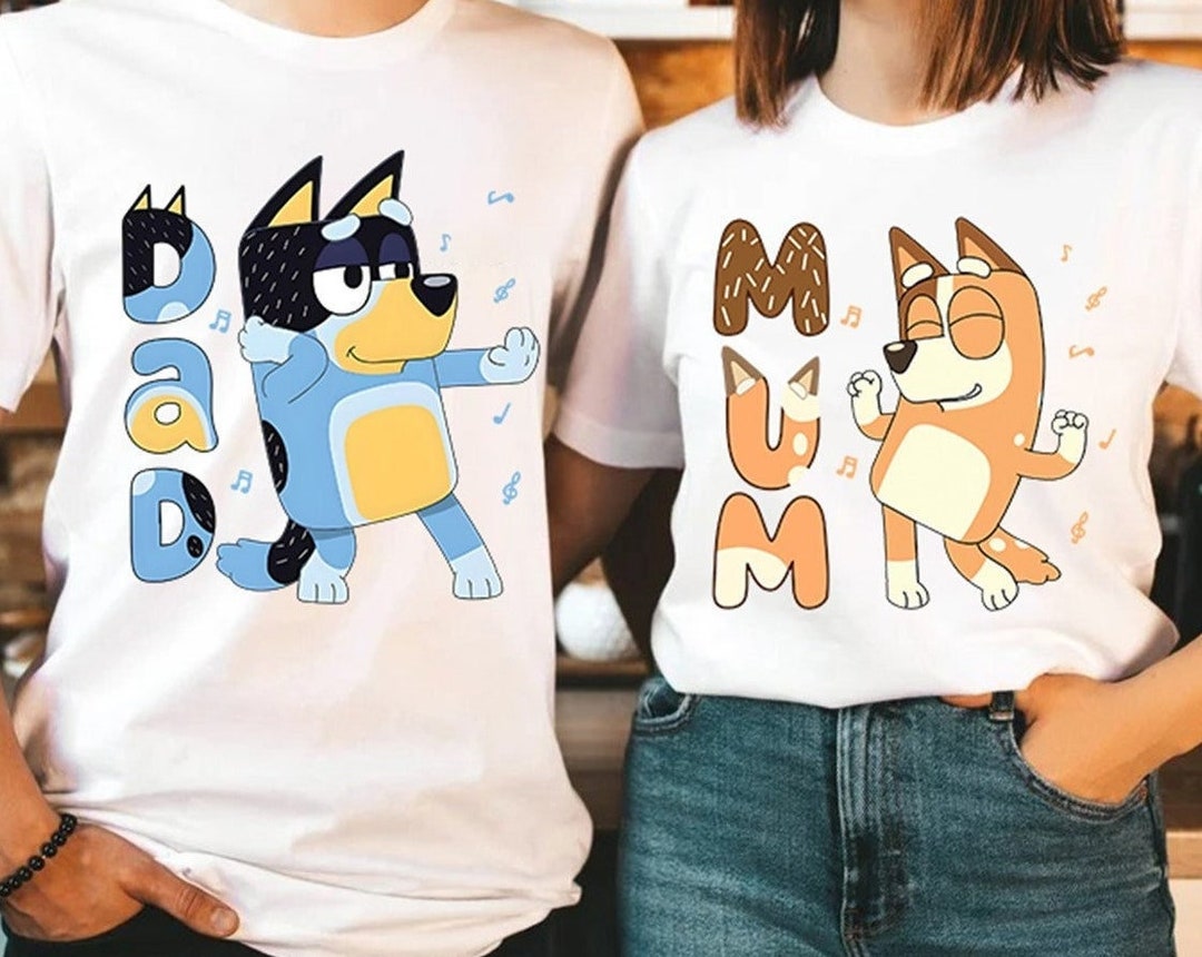 Dad Mom Bluey Shirt Bluey Family Shirt Bluey Couple Shirt - Etsy