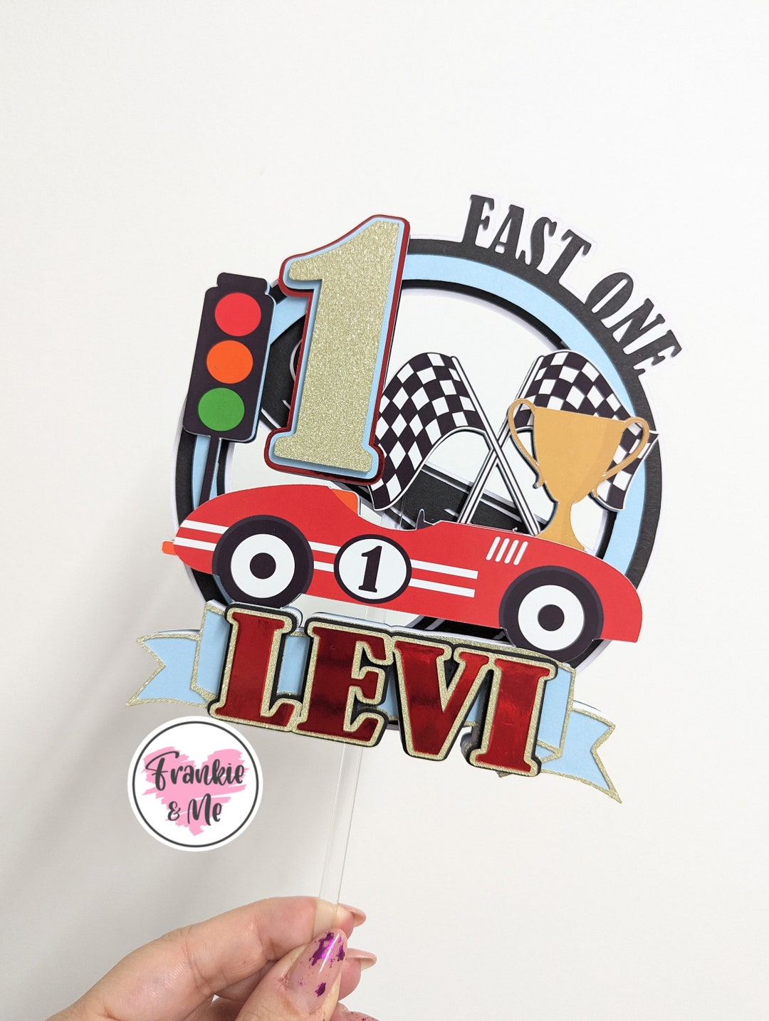 Fast One Cake Topper | Race Car Cake Topper | Racing Theme Cake Topper ...