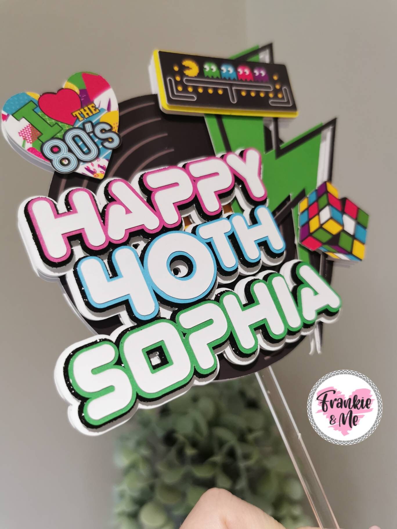 Personalised 80s Theme Cake Topper 80s Cake Topper 80s - Etsy
