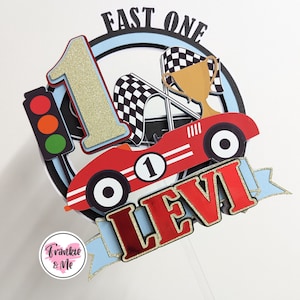 Fast One Cake Topper | Race Car Cake Topper | Racing Theme Cake Topper ...