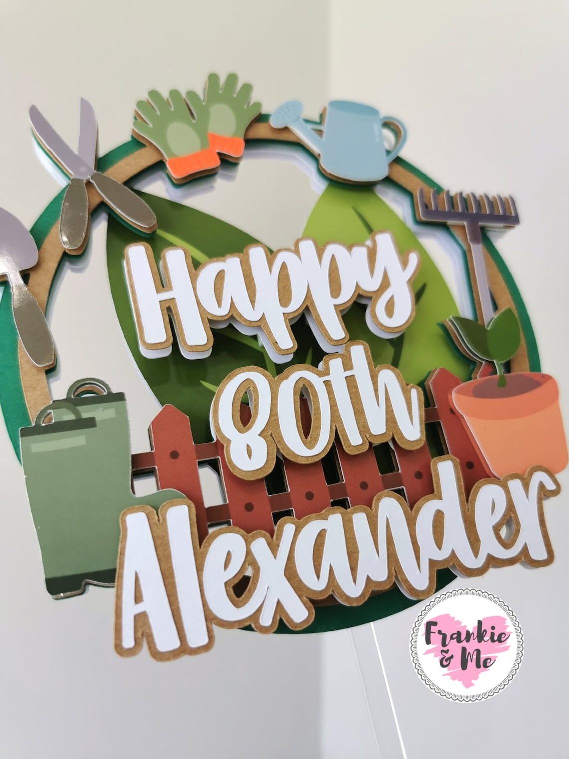 Gardening Cake Topper Garden Cake Topper Garden Birthday - Etsy