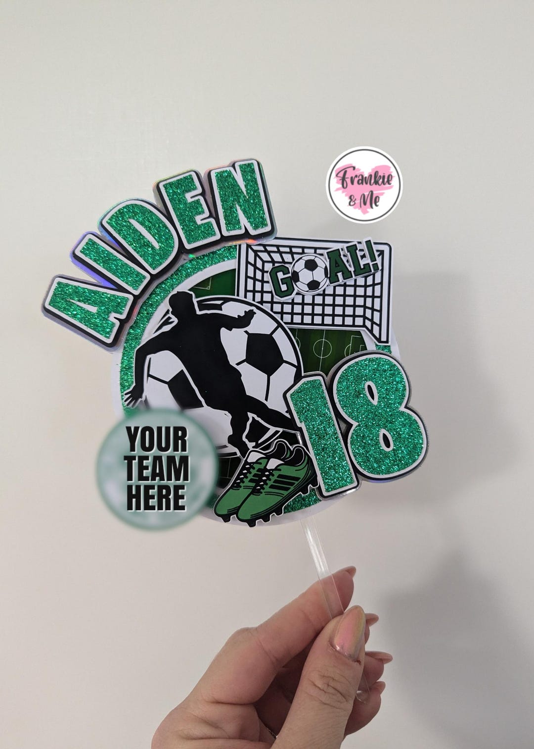 Personalised Football Cake Topper | Football Cake Topper | Soccer Cake ...