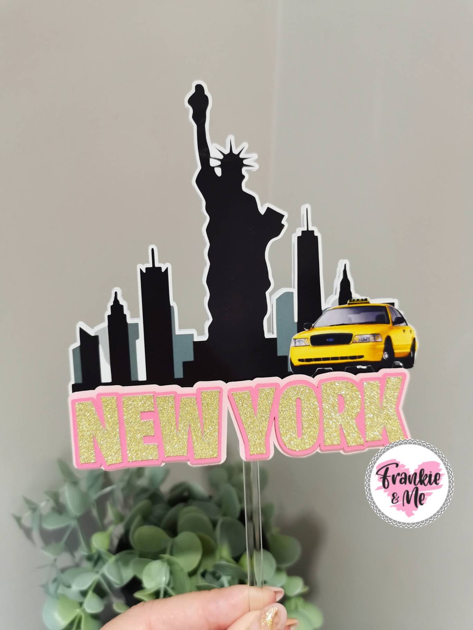 Personalised New York Theme Cake Topper | NY Cake Topper | New York ...