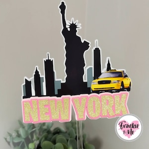 Personalised New York Theme Cake Topper | NY Cake Topper | New York ...