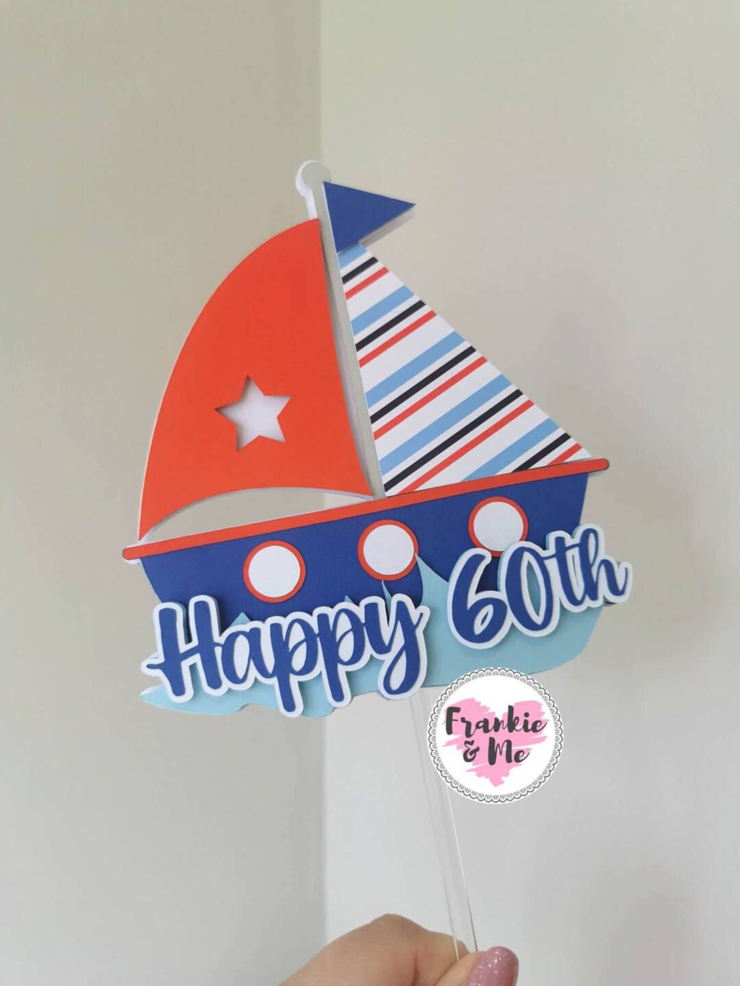 Personalised Nautical Boat Cake Topper | Sailor Cake Topper | Boat Cake ...