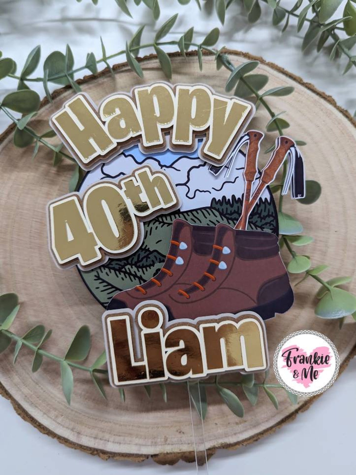 Personalised Hill Walking Cake Topper | Hill Walker Cake Topper | Munro ...