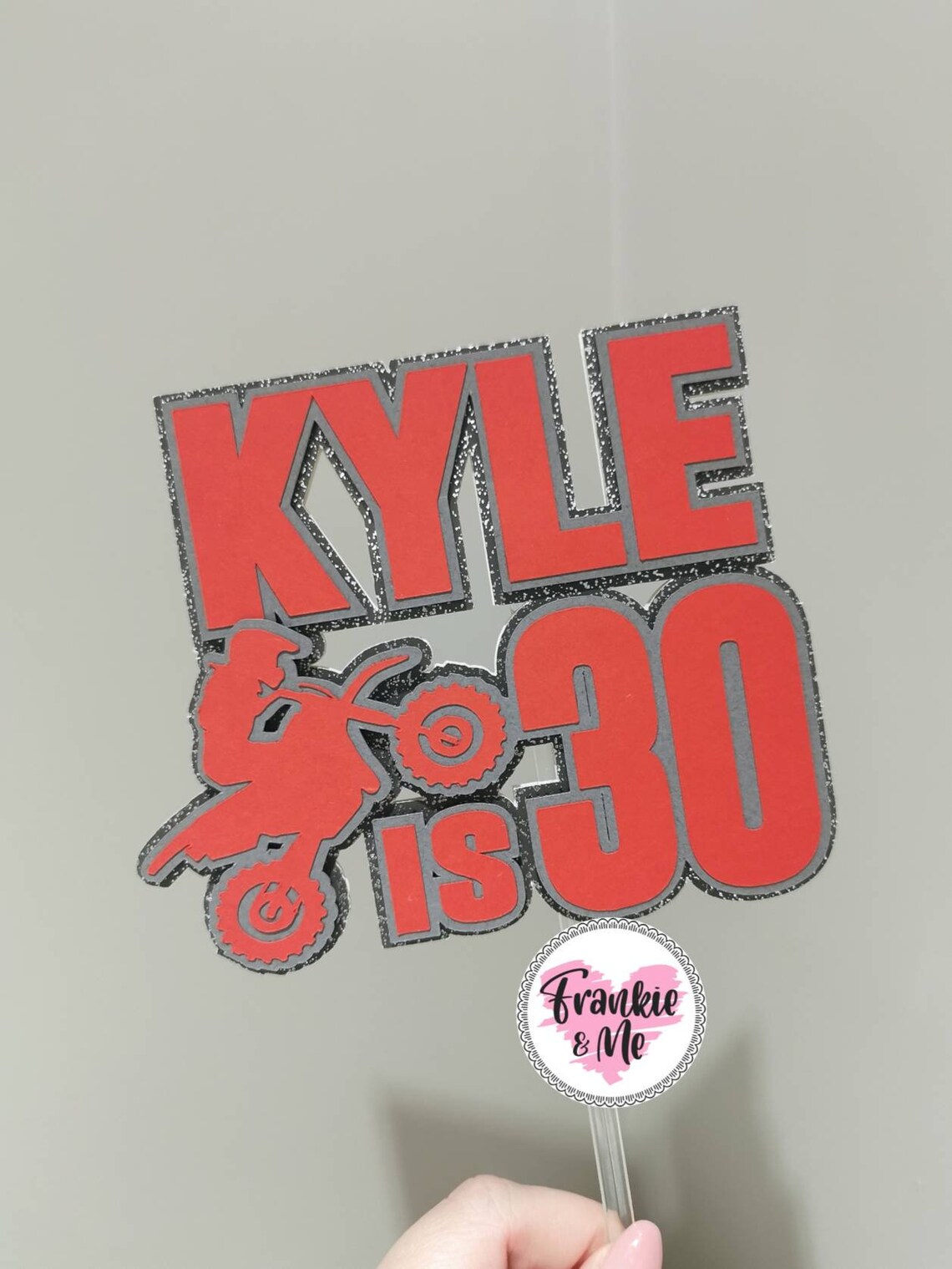 Personalised Motocross Cake Topper Motorbike Cake Topper - Etsy