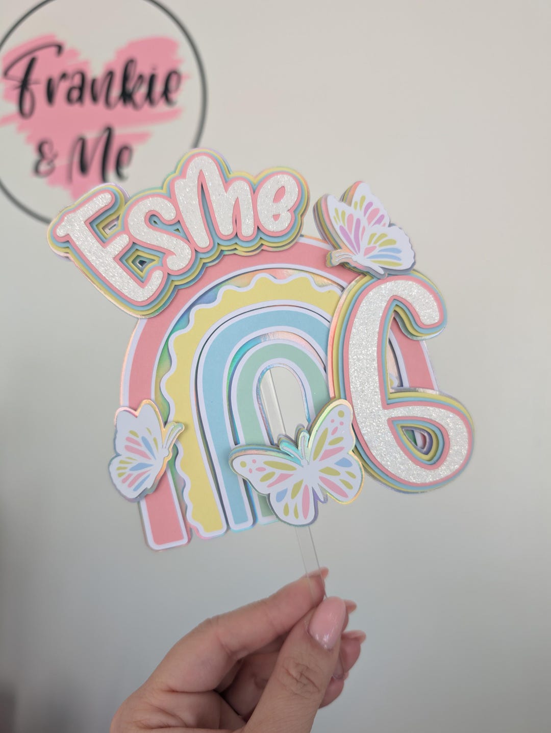 Rainbow Cake Topper | Butterfly Cake Topper | Rainbows & Butterflies ...