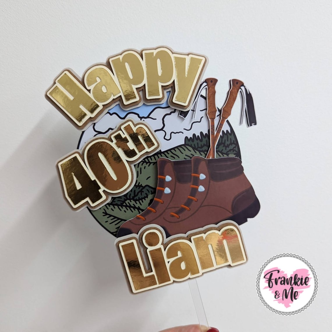 Personalised Hill Walking Cake Topper Hill Walker Cake - Etsy