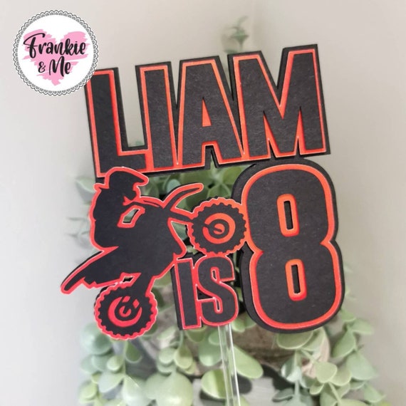 Personalised Motocross Cake Topper Motorbike Cake Topper - Etsy