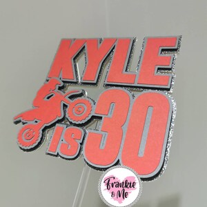 Personalised Motocross Cake Topper | Motorbike Cake Topper | Racing ...
