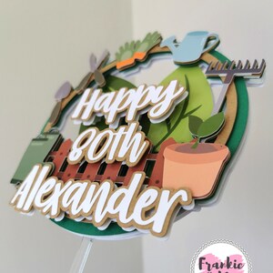 Gardening Cake Topper | Garden Cake Topper | Garden Birthday ...