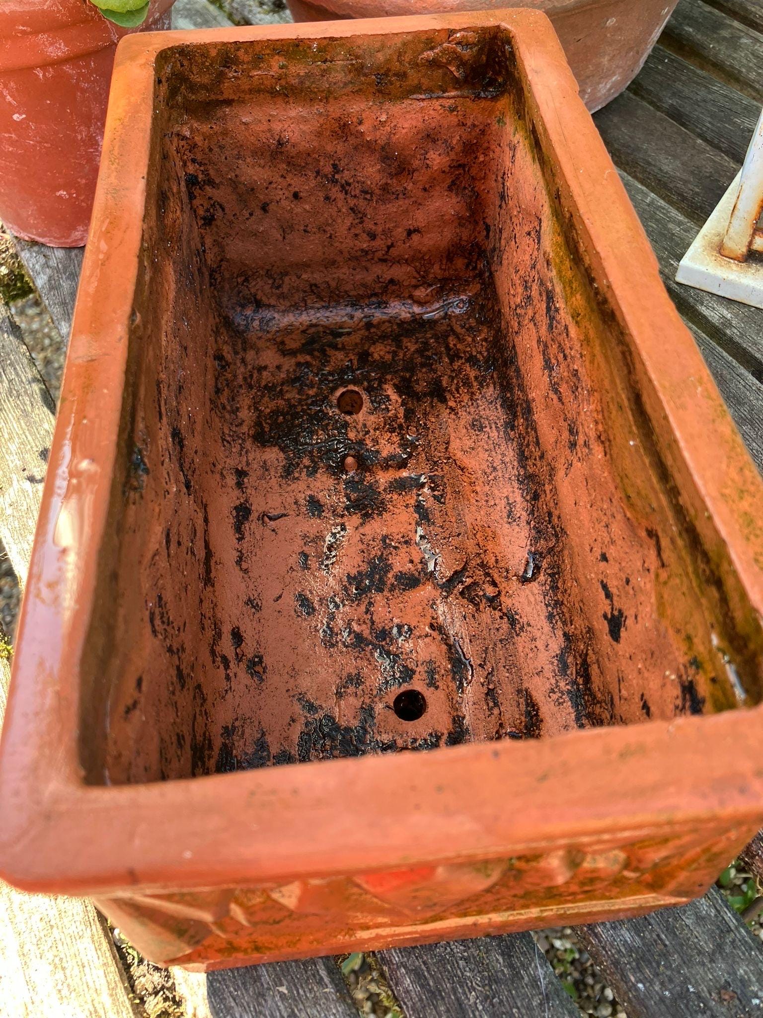 Beautiful Vintage Retro Art Deco Rectangular Terracotta Planter Flower ...