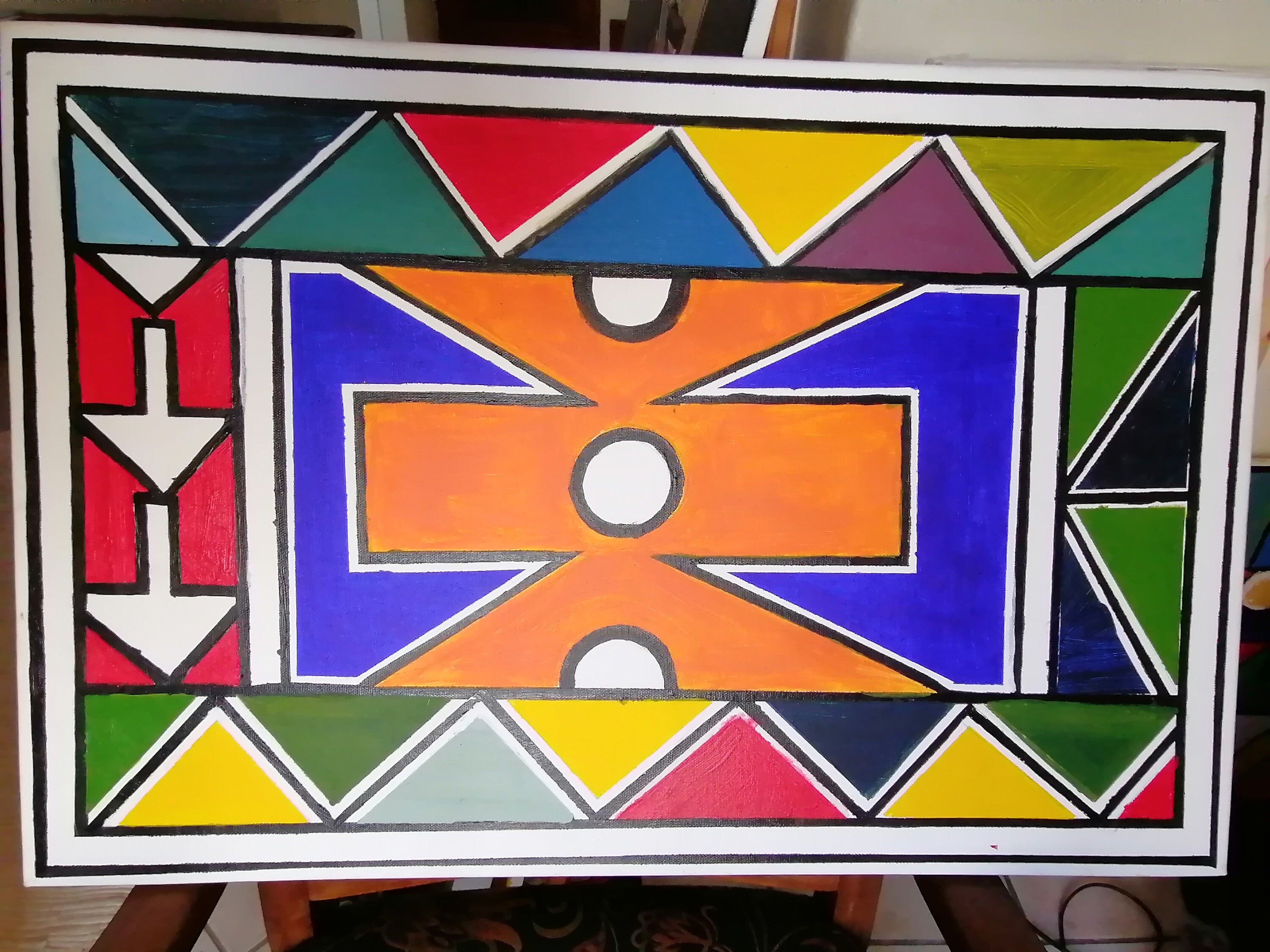 Ndebele Design on Canvas - Etsy