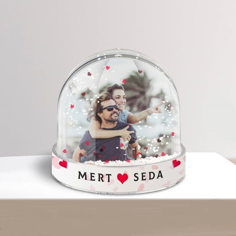 Personalized Photo Snow Globe for Valentines Day Birthday | Etsy