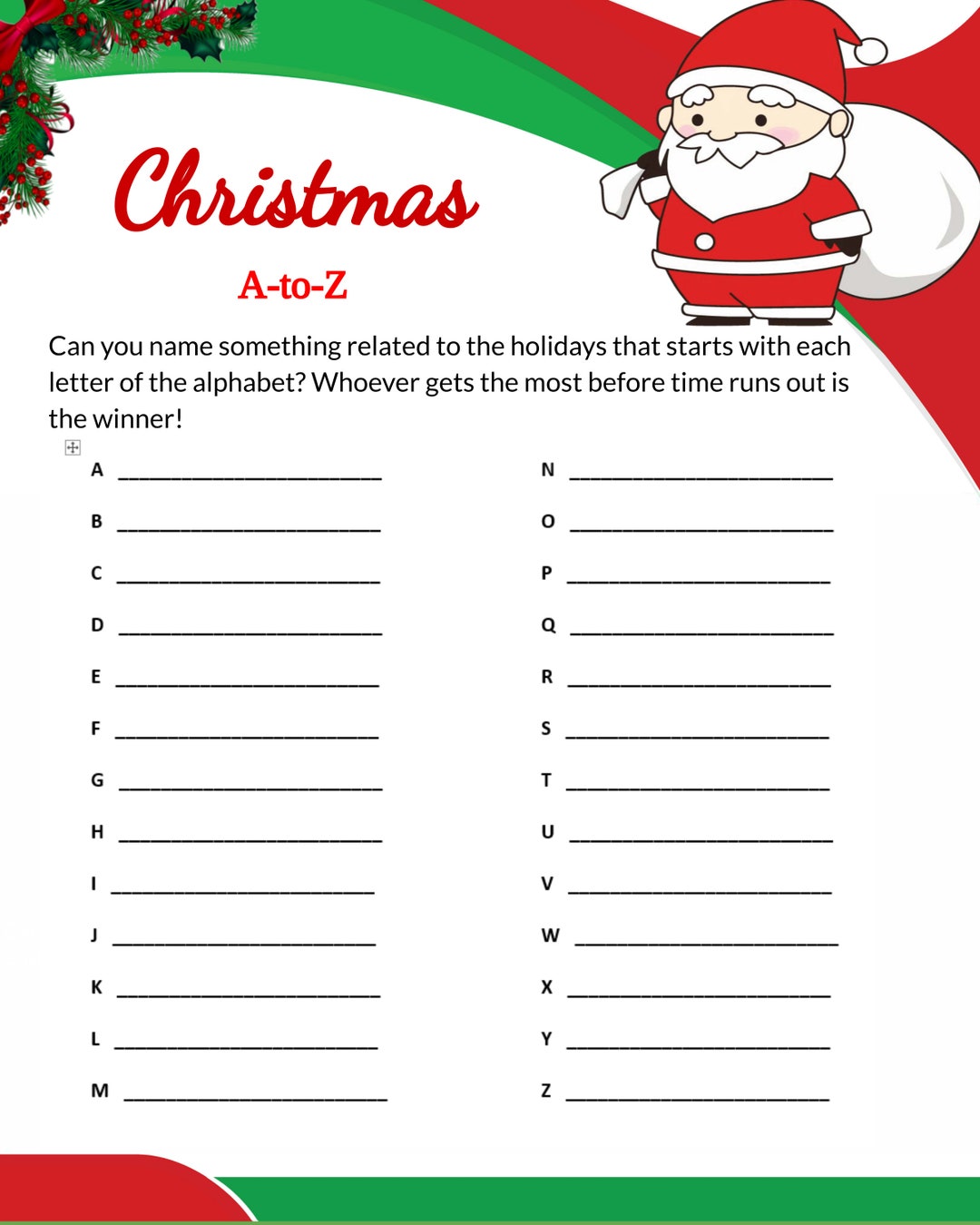 Christmas A-to-z and Word Search Game | Christmas Games Work on Mac and ...