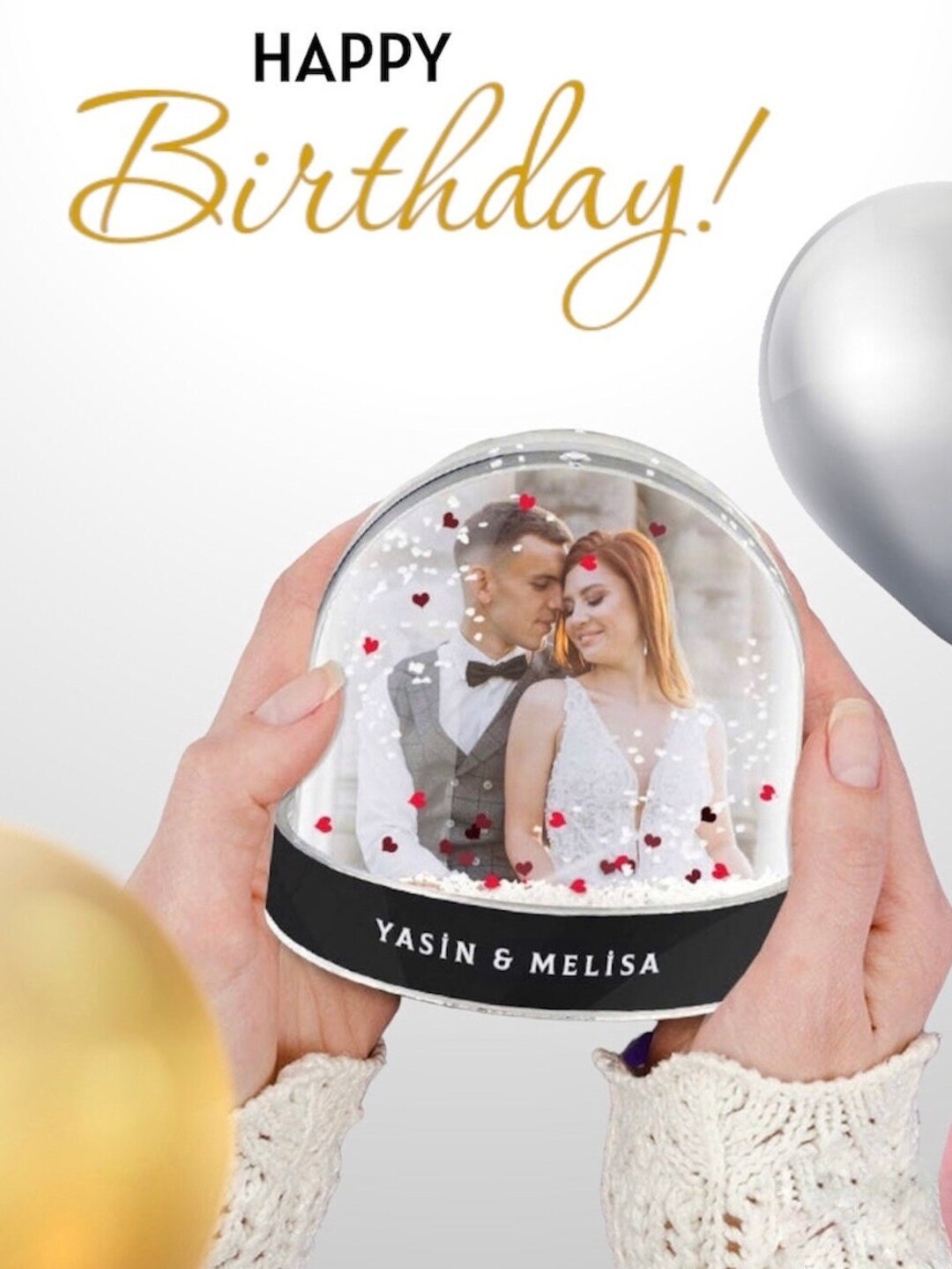 Personalized Photo Snow Globe for Birthday - Etsy