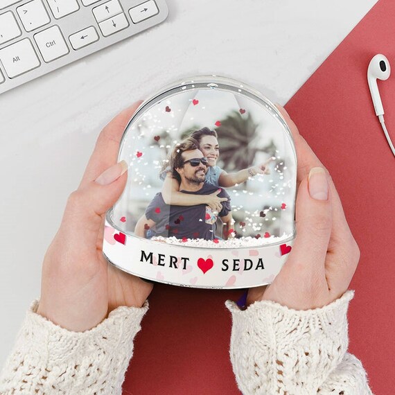 Personalized Photo Snow Globe for Valentines Day Birthday | Etsy