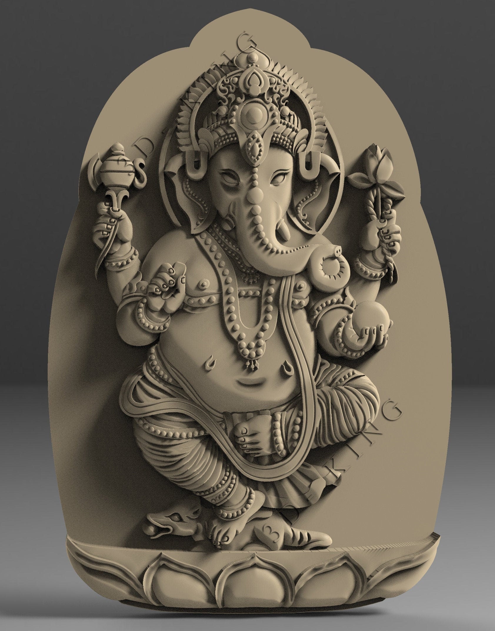 9 Pcs 3d Stl Model God Ganesha Reliefs Theme For Cnc Router Etsy