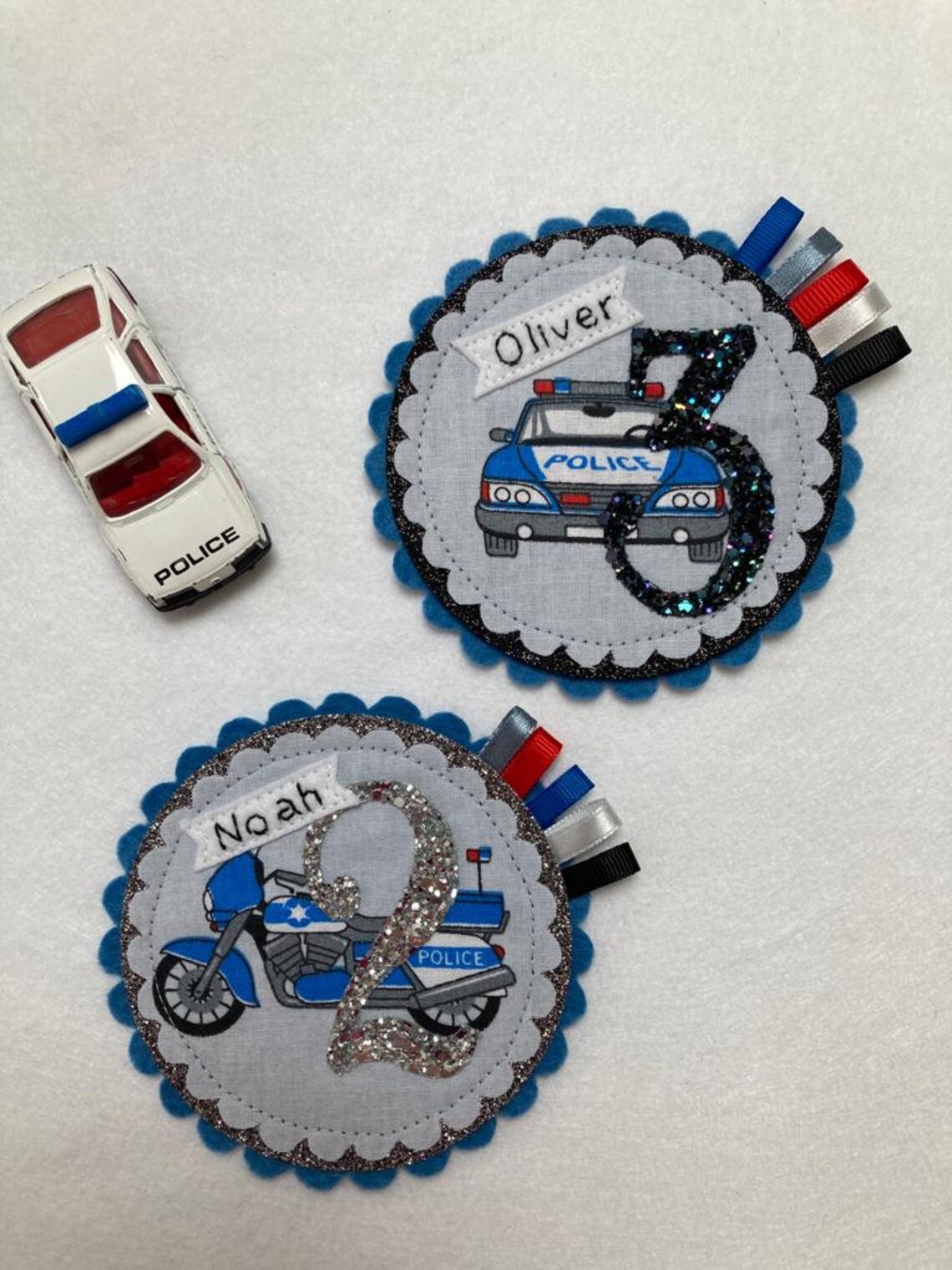 Personalised Handmade Birthday Age Badge Police Badge Boys | Etsy