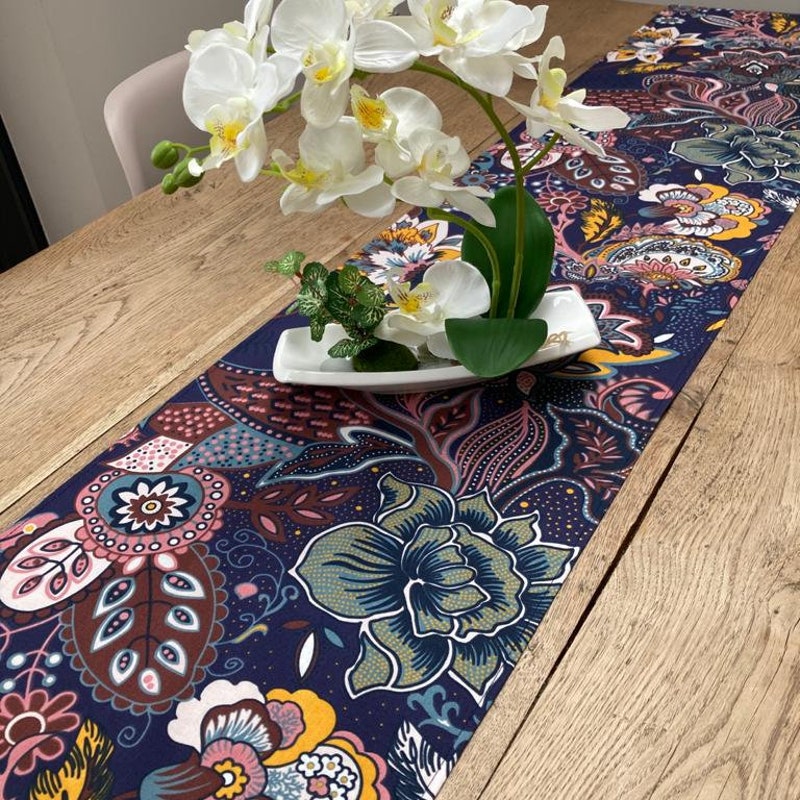 Navy Table Runner - Etsy