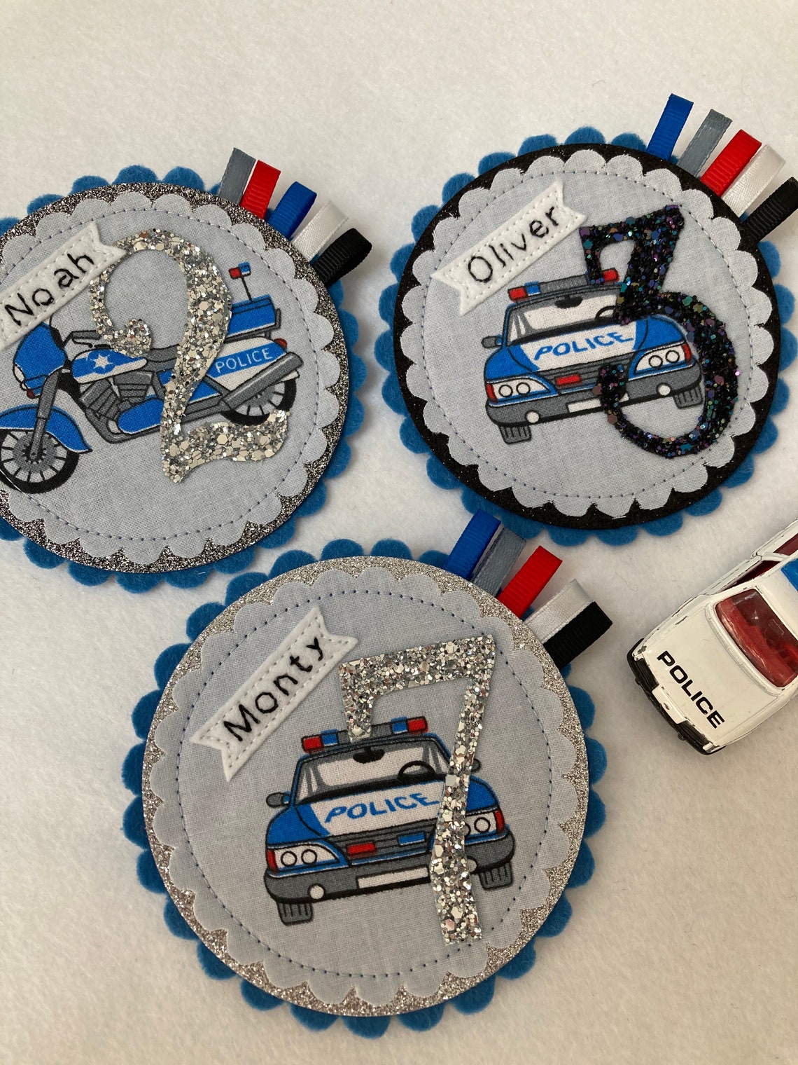 Personalised Handmade Birthday Age Badge Police Badge Boys | Etsy