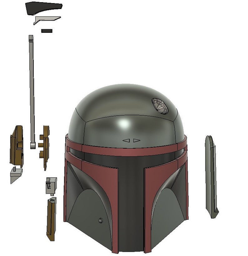Boba Fett ROTJ Helmet Mandalorian Bounty Hunter 3D Printable STL Files ...