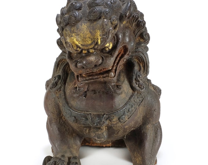 Rare Antique Chinese Foo Dog or Imperial Guardian Lion – Iron 18th ...