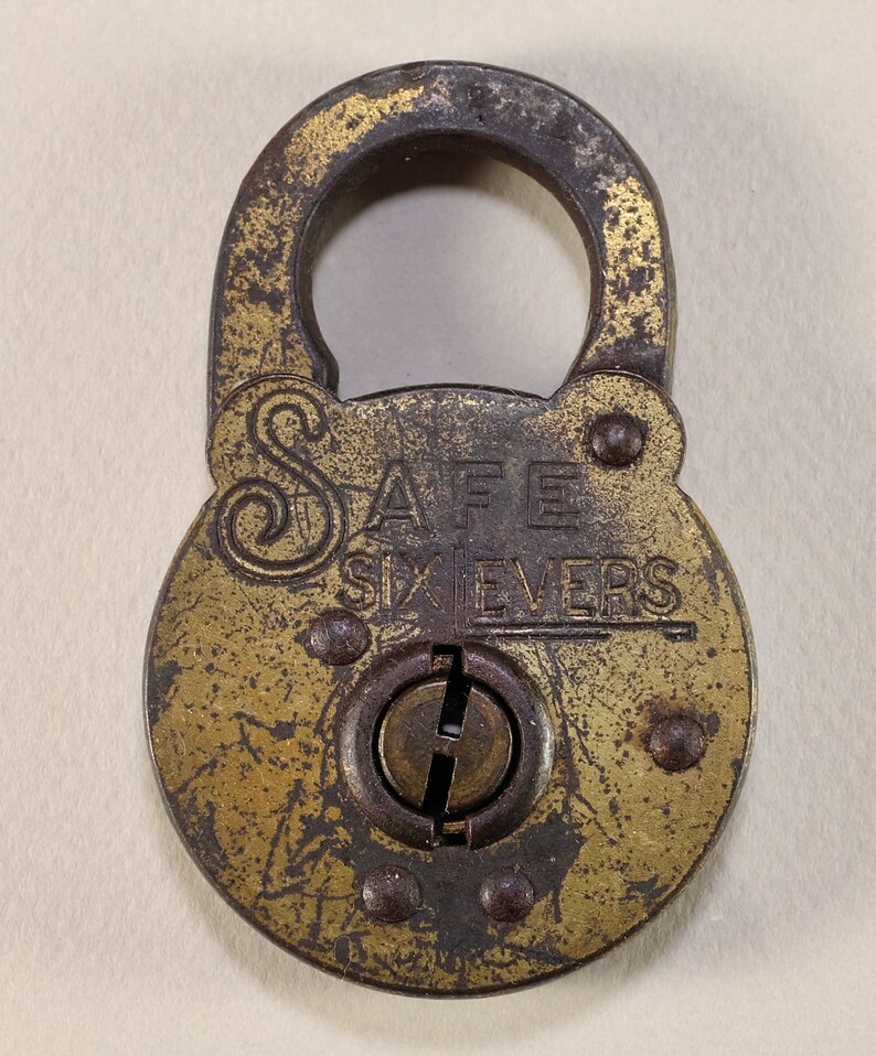 1900s Antique Steel Lock Padlock Safe Six Levers - Etsy