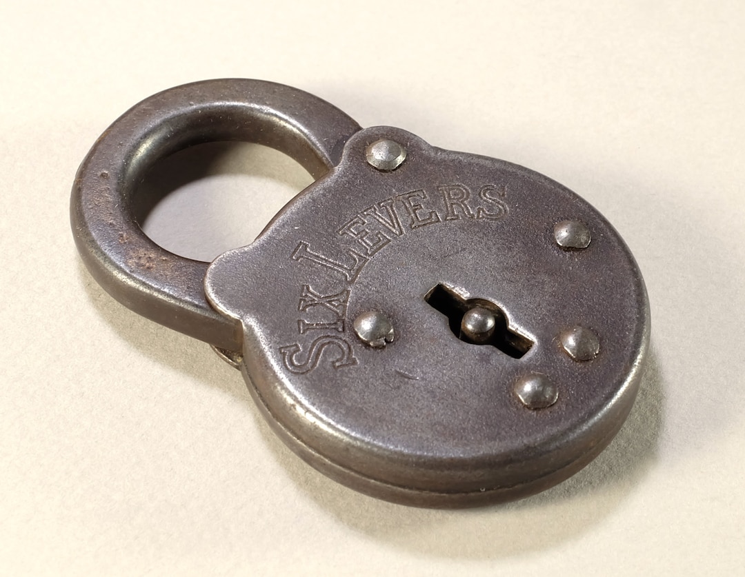 Six Levers Antique Lock Padlock 1800s-1900s - Etsy