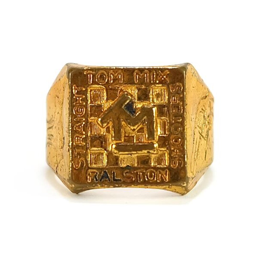 Tom Mix Logo Ring Ralston Straight Shooters 1935 Vintage Toy Cereal ...