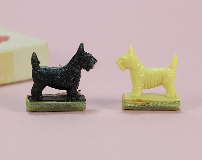 Vintage 1940s TRICKY DOGS Magnetic Scottie Dogs / Magic Toy in Original ...