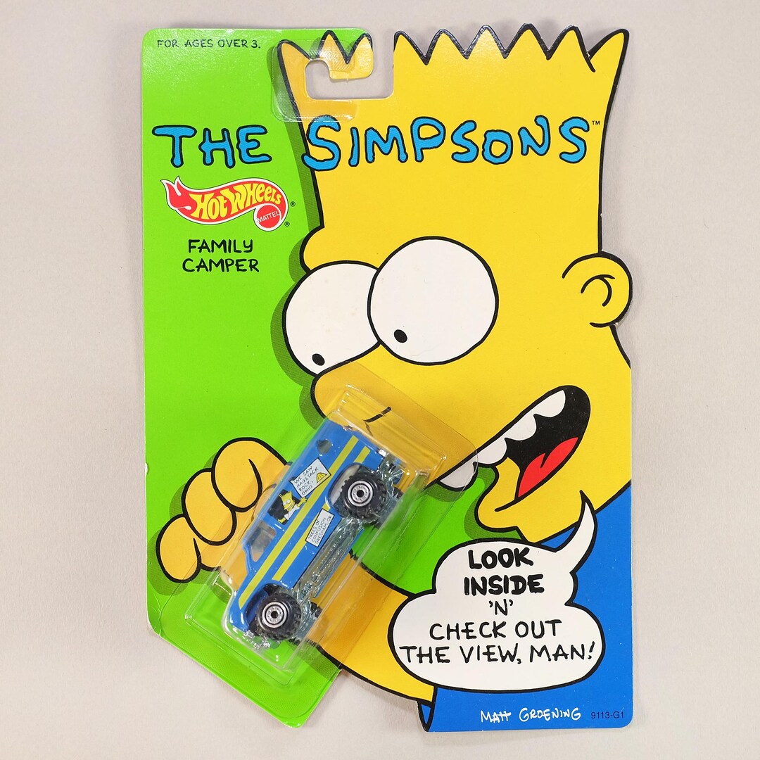1990 Vintage Hot Wheels the Simpsons Family Camper Van Die Cast Toy Car ...