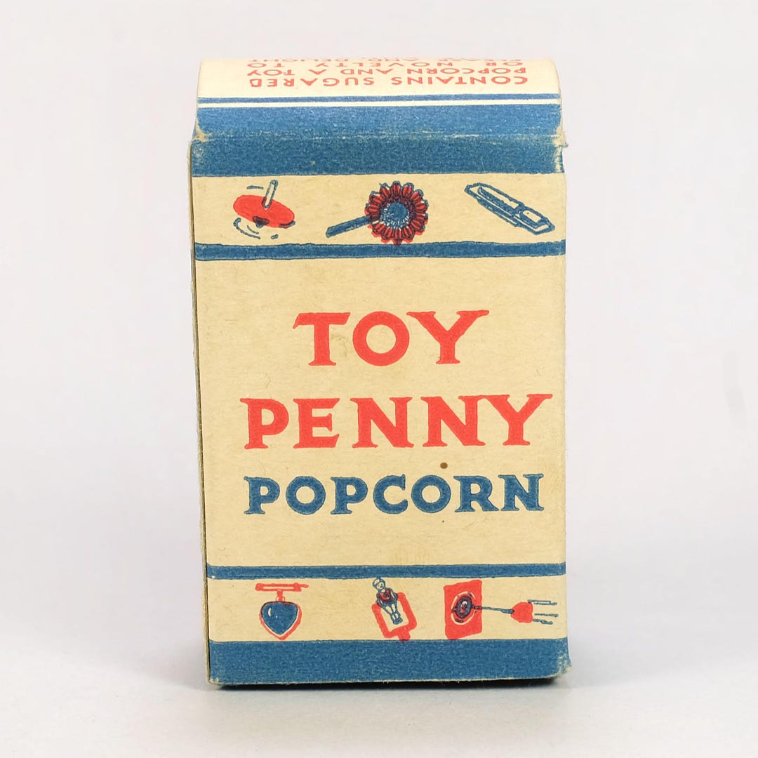 Rare 1920s Antique Cracker Jack Toy Penny Popcorn Advertising Box - Etsy