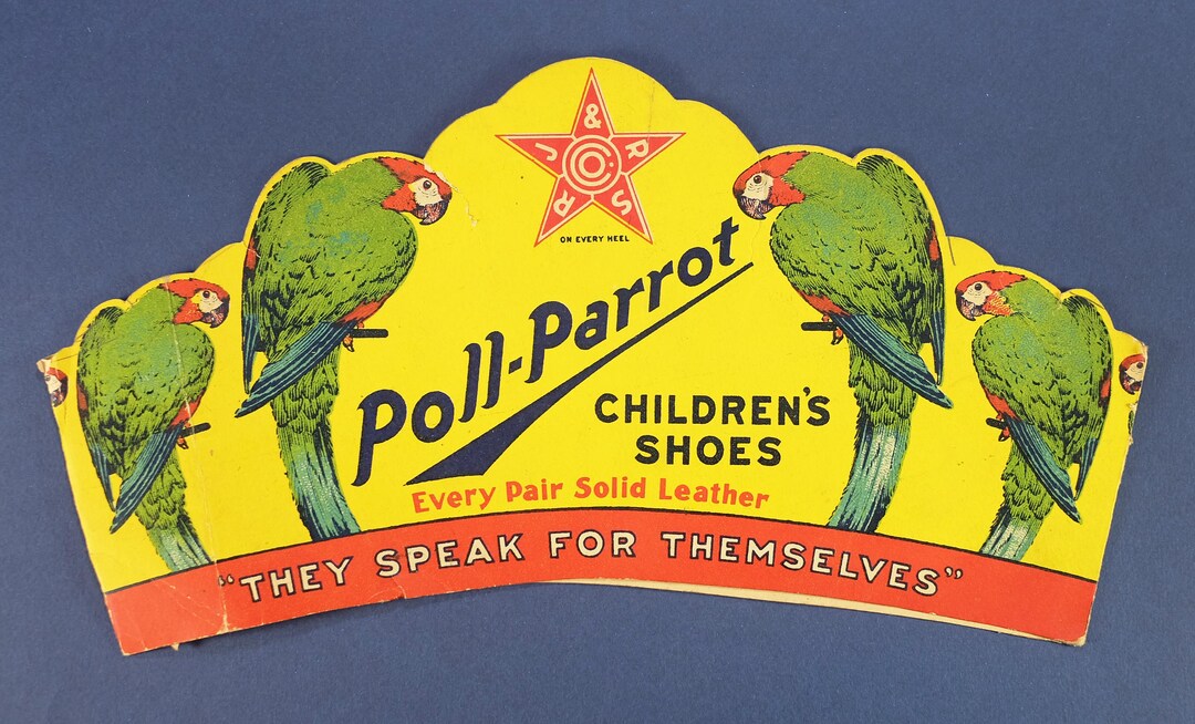 1920s Poll-parrot Children's Shoes Advertising Giveaway Paper ...